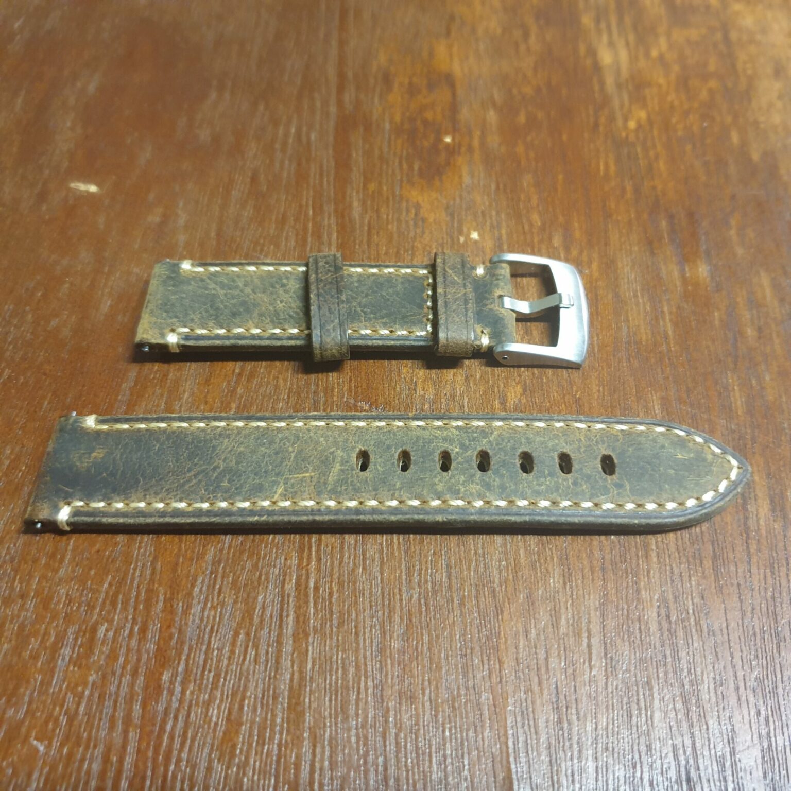 Handmade Leather Watch Strap with Quick Release / 22mm - Leather Watch ...